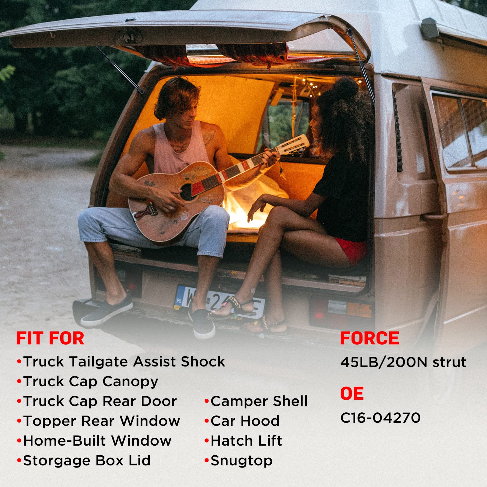Snapklik.com : BDFHYK C16-04270 17 Inch 45Lbs/200N Gas Strut Shock Lift ...