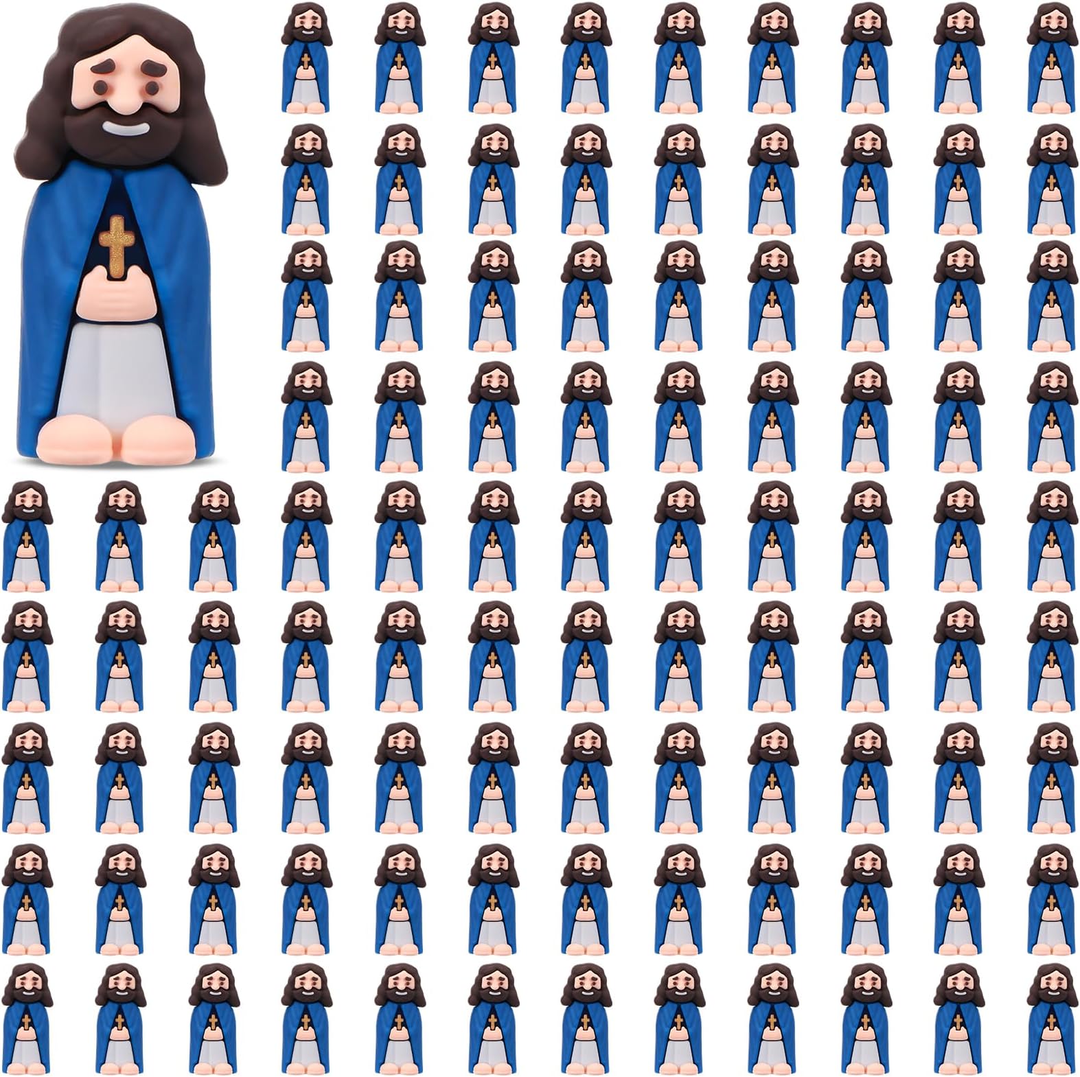Amazon.com: Bememo 100 Pcs Jesus Toys Little Jesus Figurine Tiny Jesus ...
