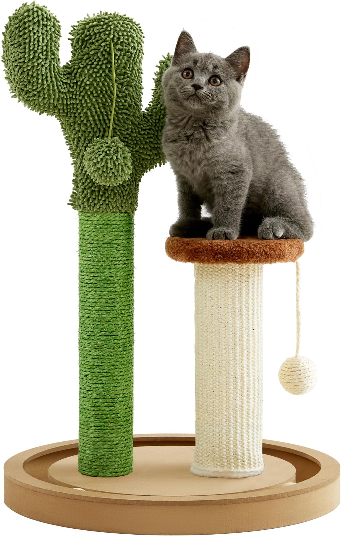 Amazon.com : Cat Scratching Post, 4 in 1 Wooden Cat Scratcher Toy ...