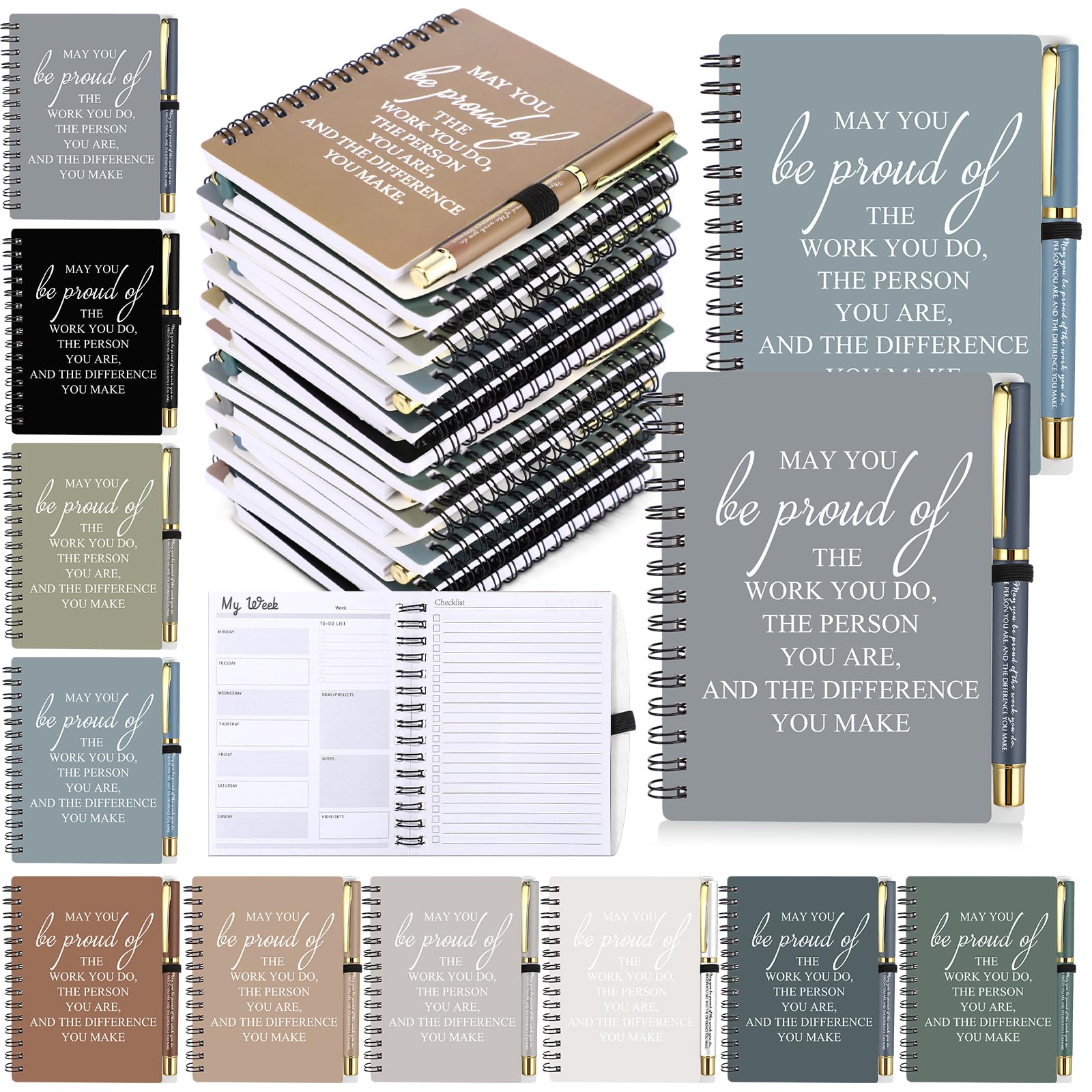 Amazon.com : 20 Pcs/ 10 Set Employee Appreciation Gifts 2025 Planner ...