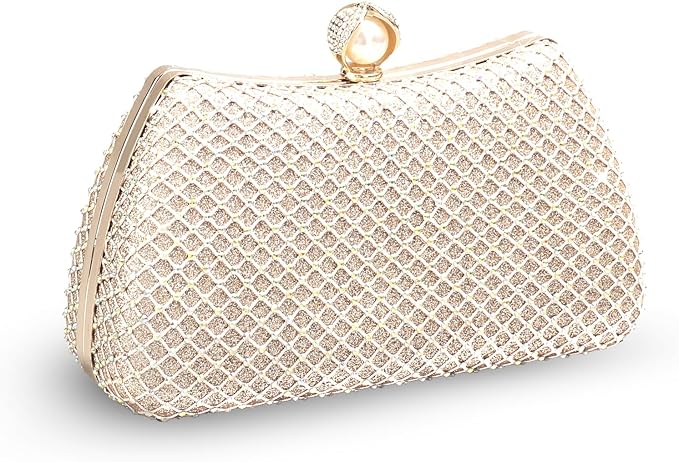 RonFoxi Evening Purses for Women,Rhinestone Champange Evening Handbags ...