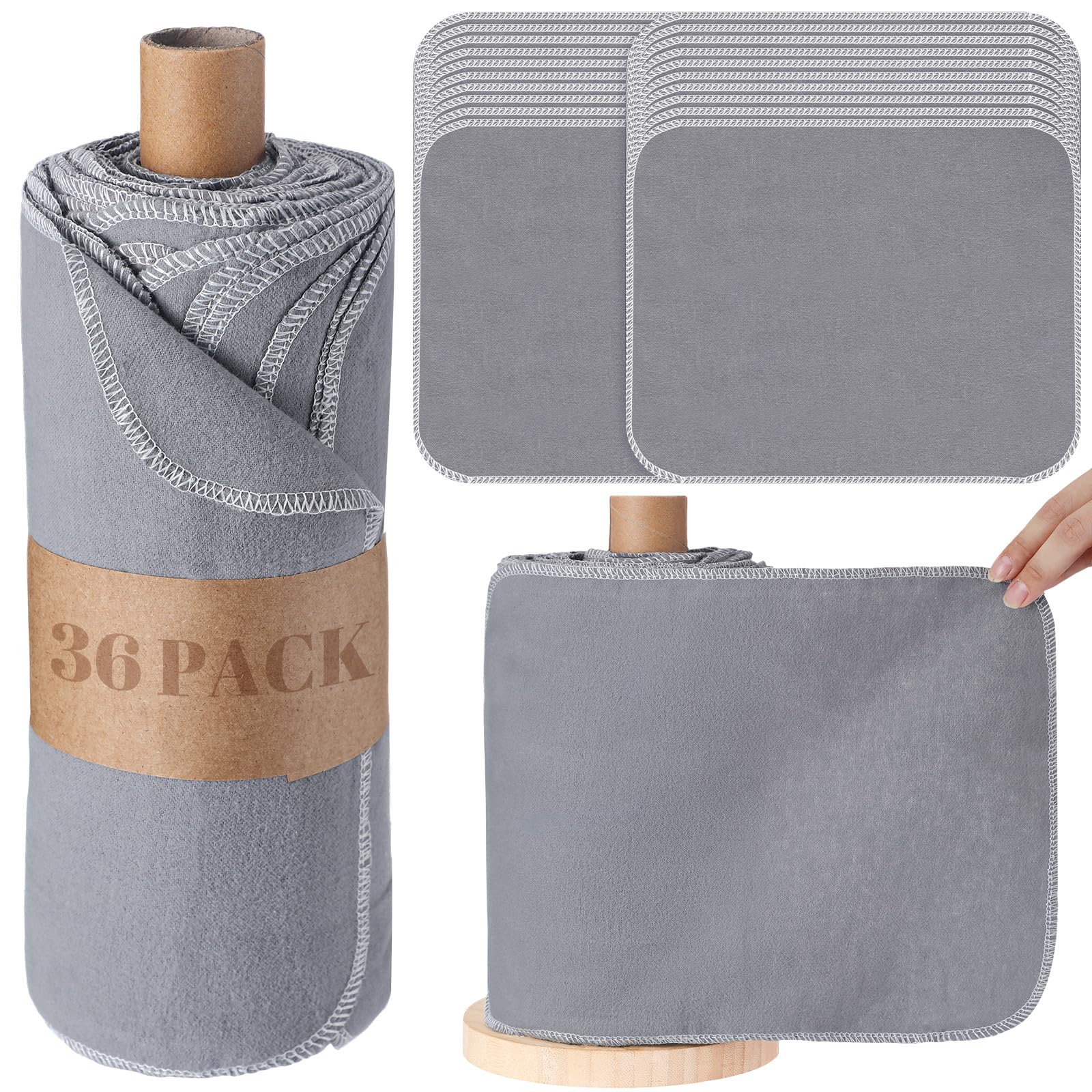 Amazon.com: Noveread 36 Pack Reusable Paper Towels Washable Paperless ...