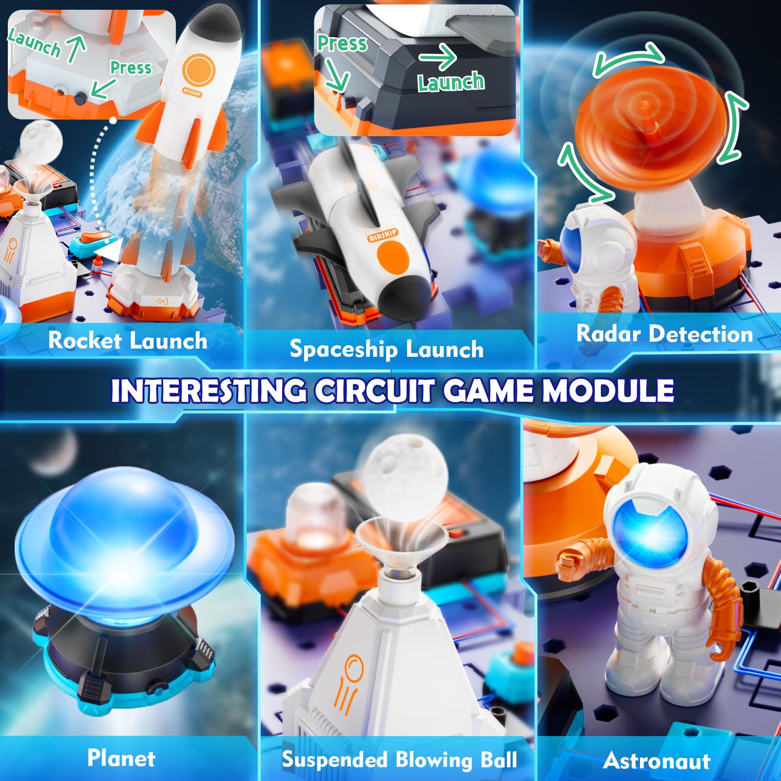 Snapklik.com : VATOS Space Science Circuit Kits For Kids - 31PCS ...