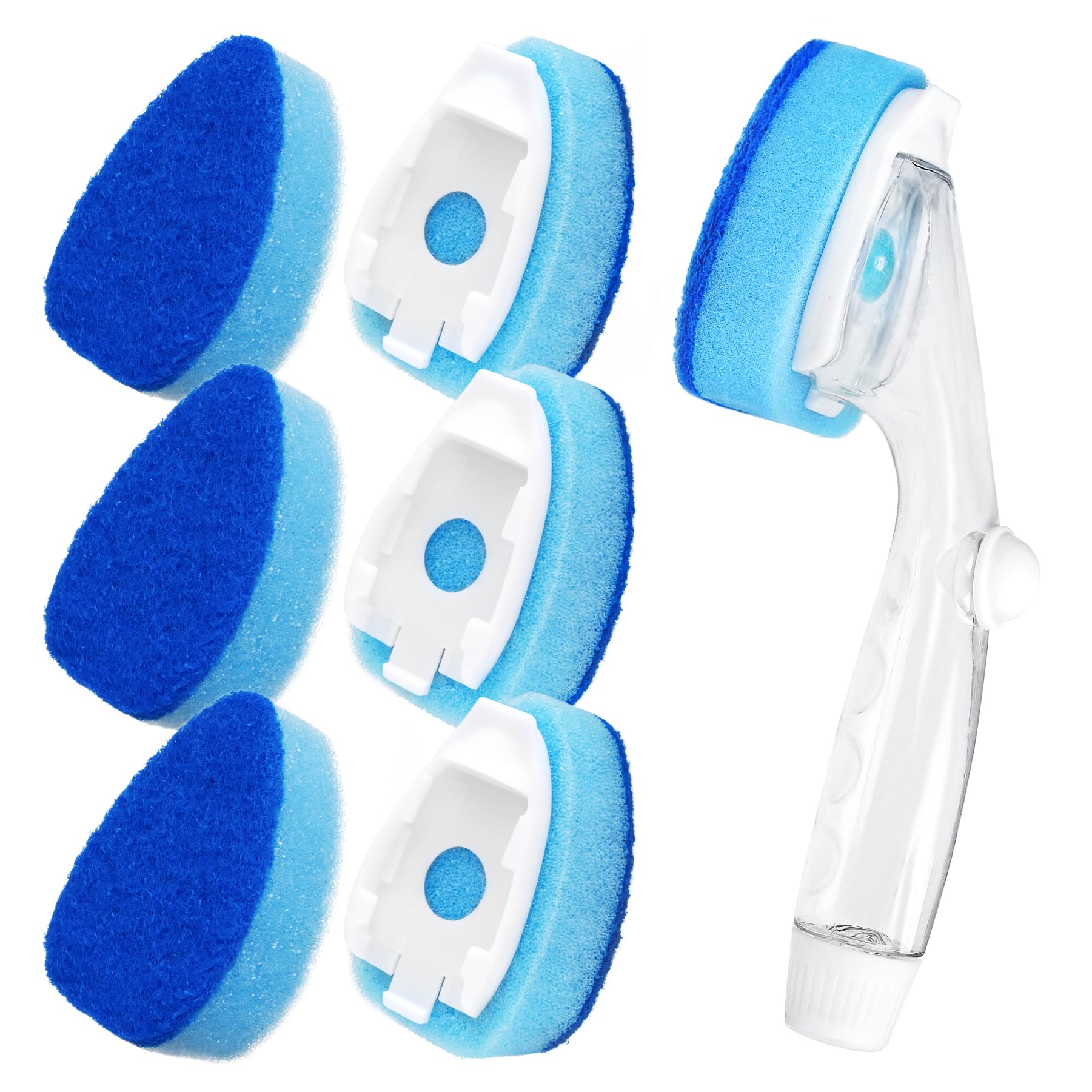 Amazon.com: HELIME Heavy Duty Dish Wand Refills Kit with Handle, 6 Non ...