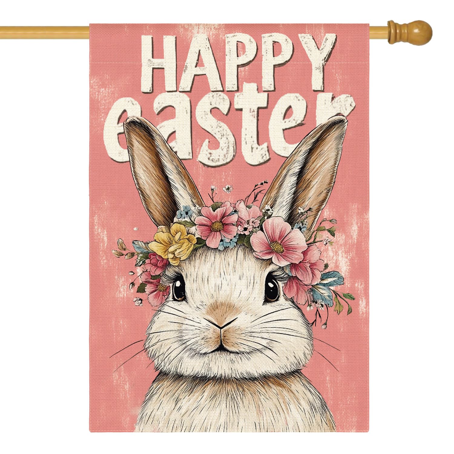 Amazon.com : AVOIN colorlife Happy Easter Bunny House Flag 28x40 Inch ...