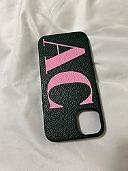 Amazon.com: WOWTIFY Personalized Initials Luxury Vegan Leather Case Compatible with iPhone 16 15 ...