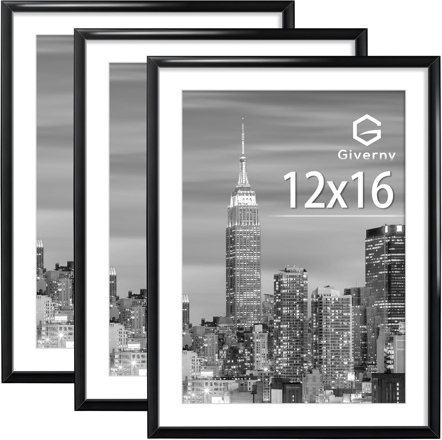 Amazon.com - Giverny 12 x 16 Picture Frame Black 3 Pack, Poster Frames ...