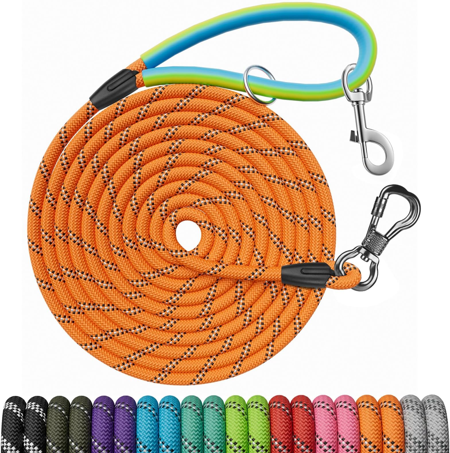 Amazon.com : NTR 30FT Puppy Leash, 15FT Nylon Rope Long Dog Leash with ...