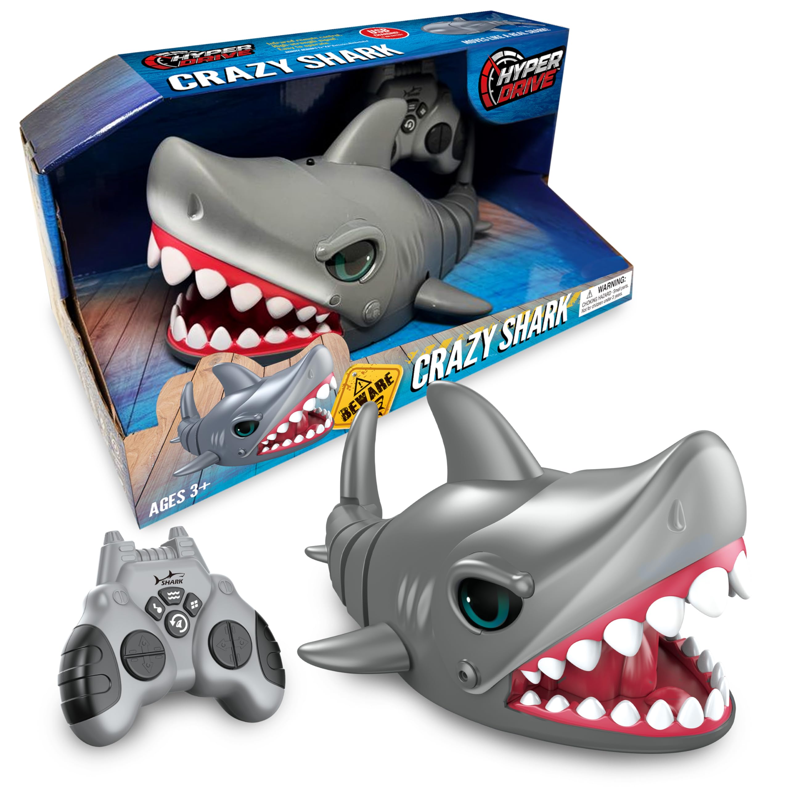 Amazon.com: Hyper Drive - Mega Chomp Remote Control Land Shark Toy – 14 ...