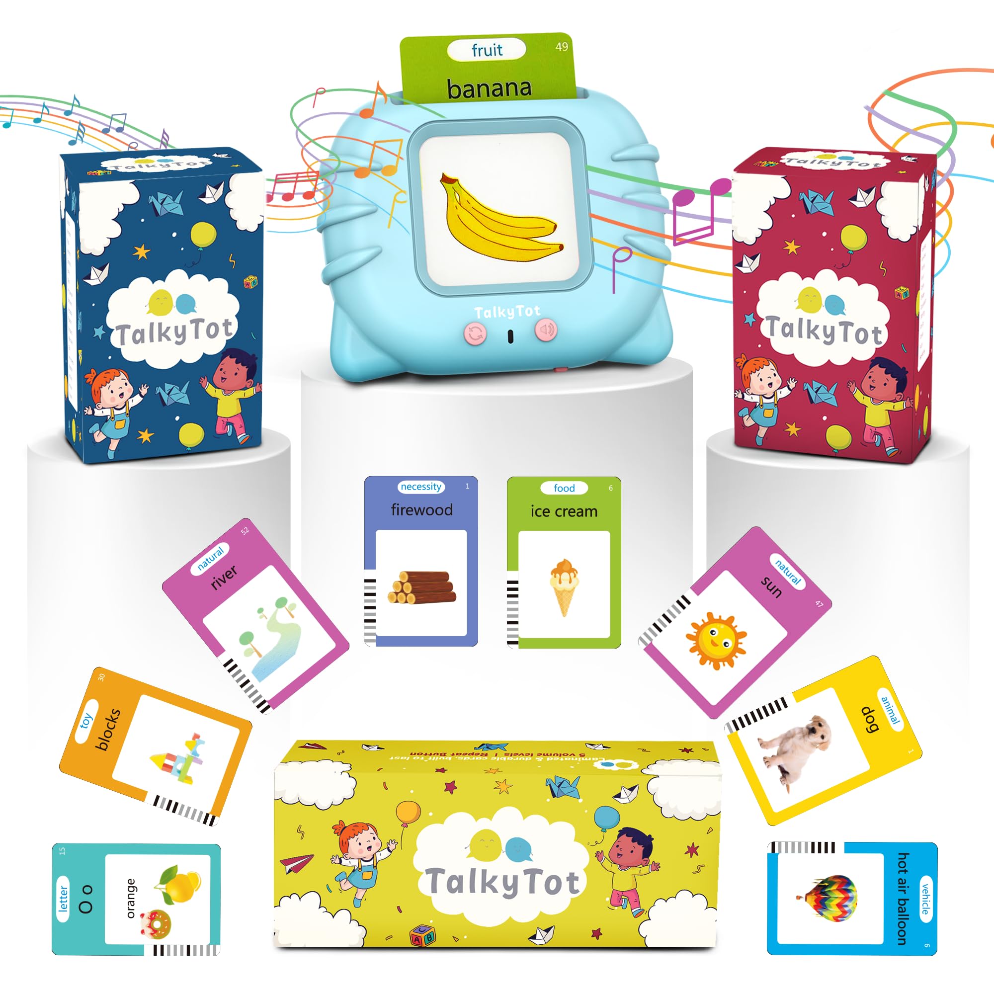 Amazon.com: TalkyTot 510 Words Talking Flash Cards for Toddlers 1-3 ...