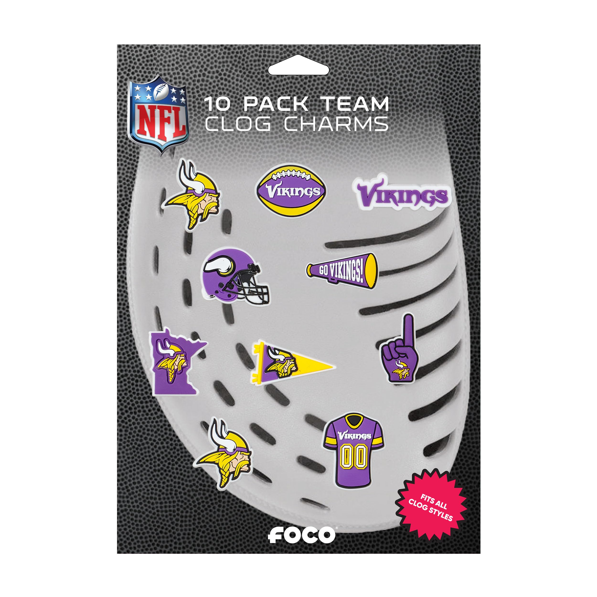 Snapklik.com : FOCO Minnesota Vikings NFL Team Clog Shoe Charms