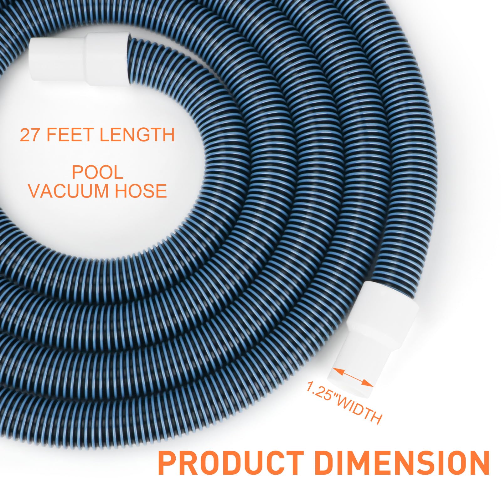 Pool Vacuum Hose, Heavy Duty Manual Swimming Pool Cleaner Hose With ...