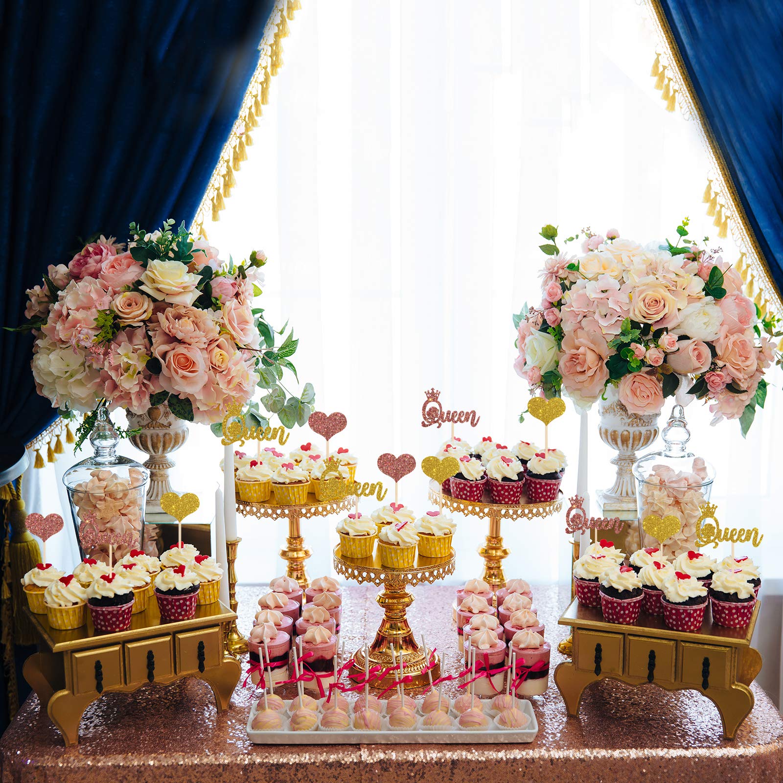 Snapklik.com : 24 Pcs Queen Bachelorette Night Cupcake Toppers, Cheers ...