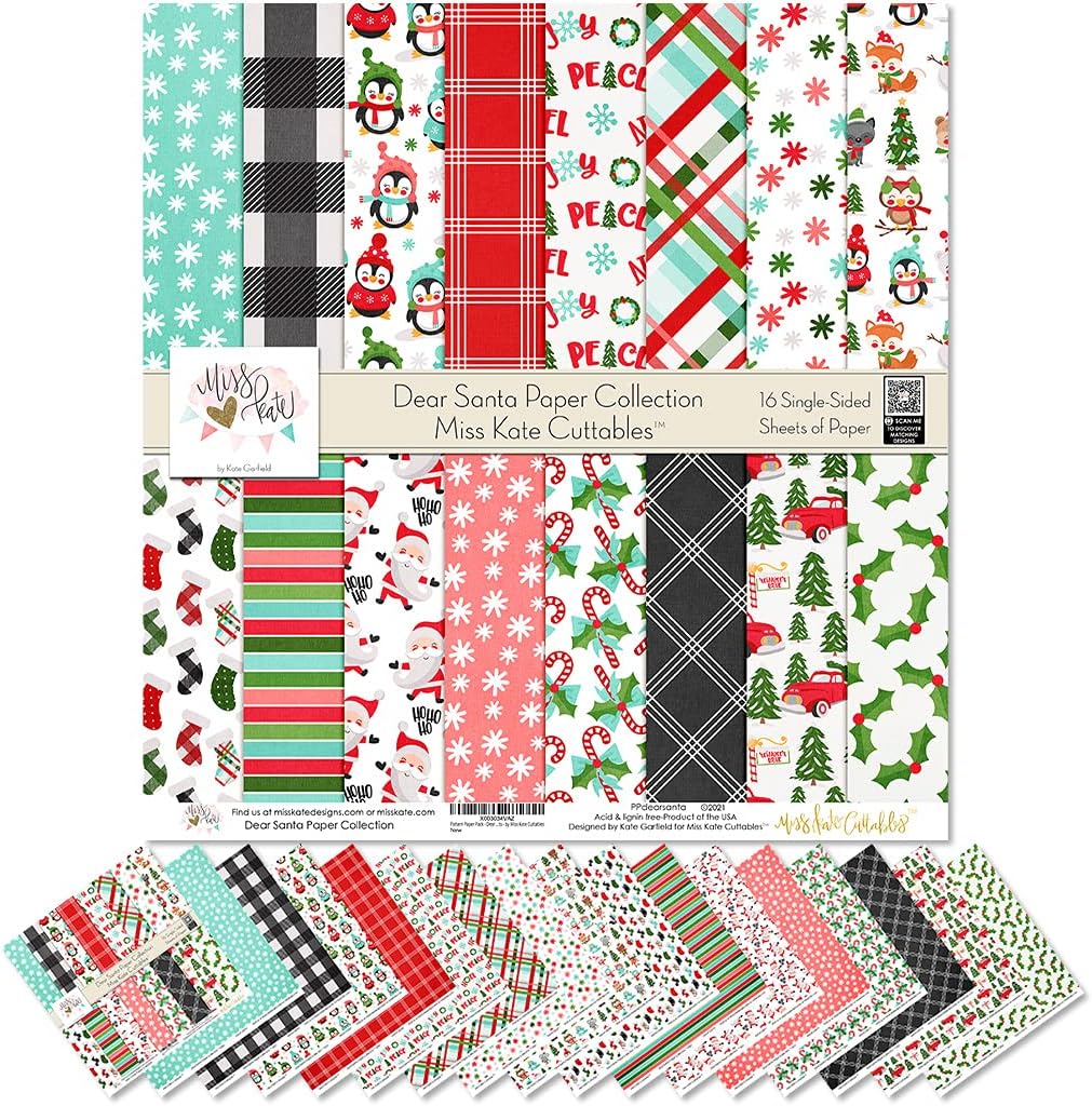 Amazon.com: Pattern Paper Pack - Dear Santa - Christmas - Scrapbook ...