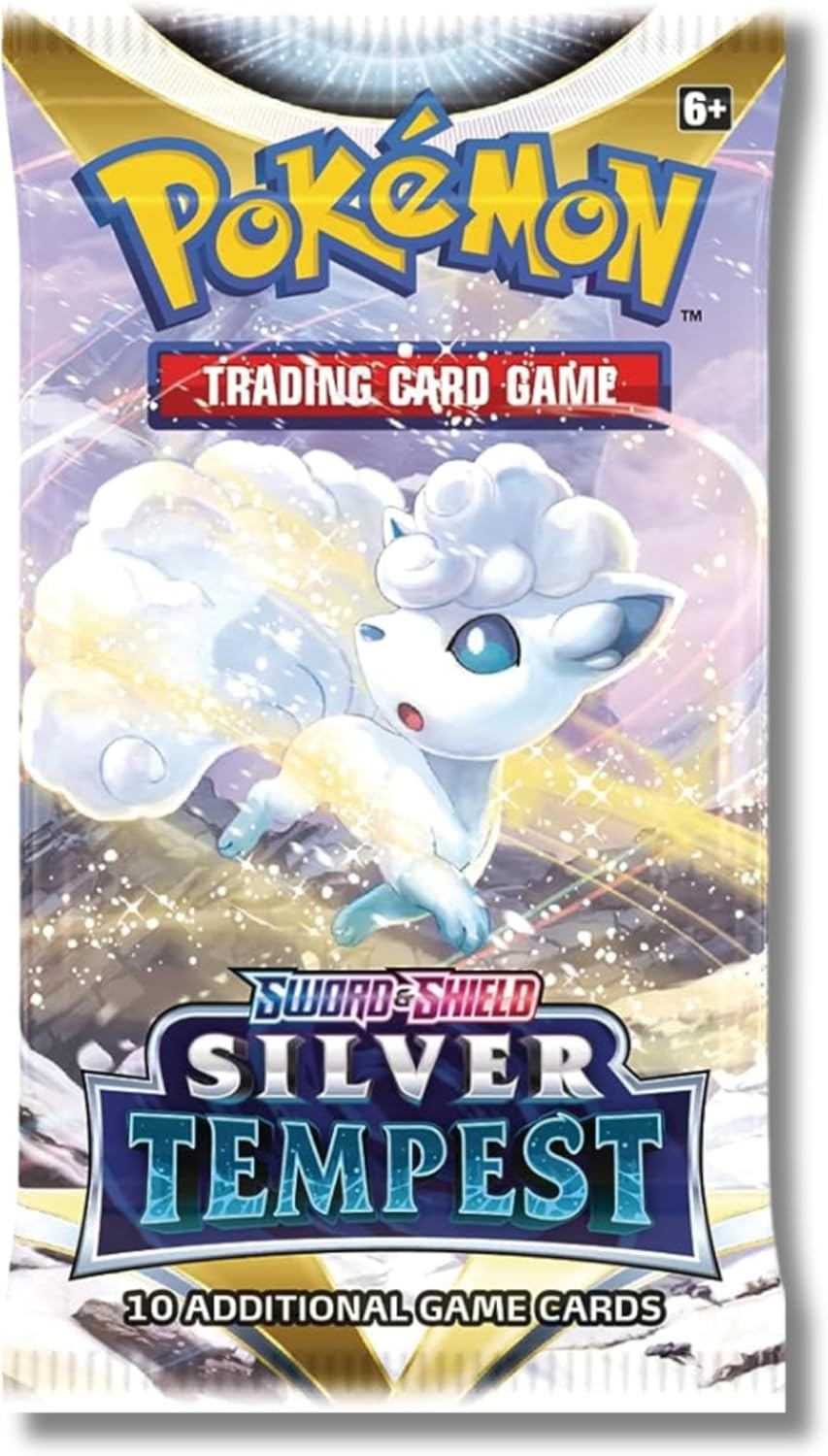 Amazon.com: Pokemon Sword & Shield Silver Tempest Booster Pack | Alolan ...