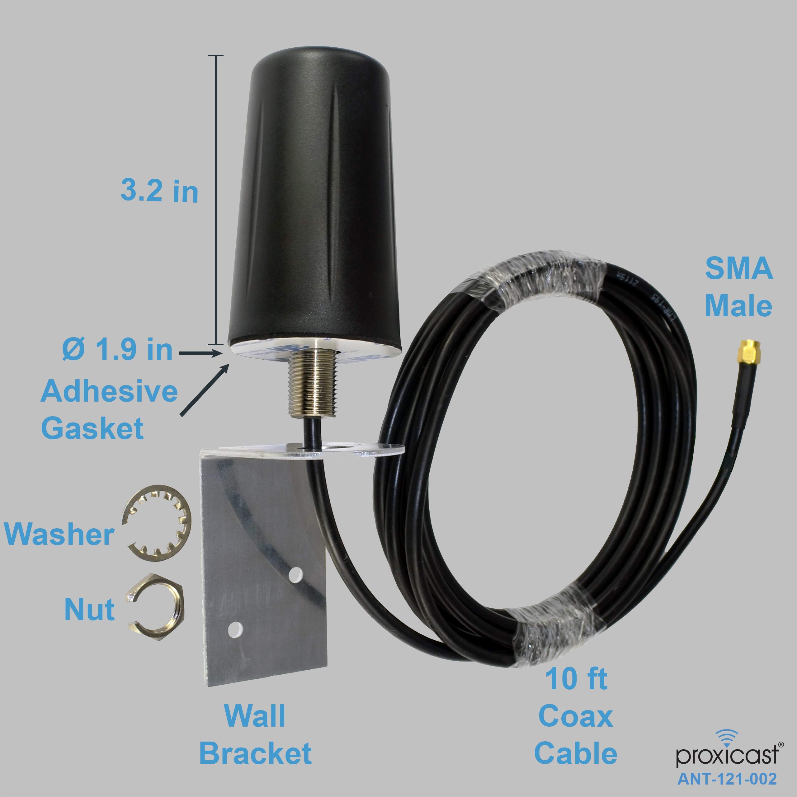 Buy Vandal Resistant Low Profile 4G/LTE Omni-Directional Antenna - 3-5 ...