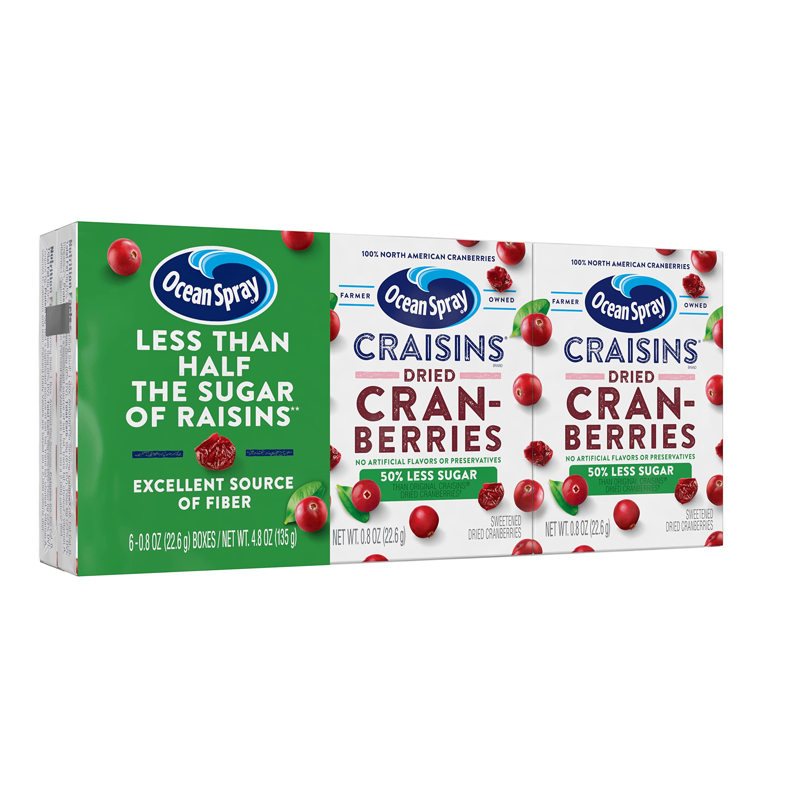 Amazon.com: Ocean Spray® Craisins®, 50% Less Sugar Dried Cranberries ...