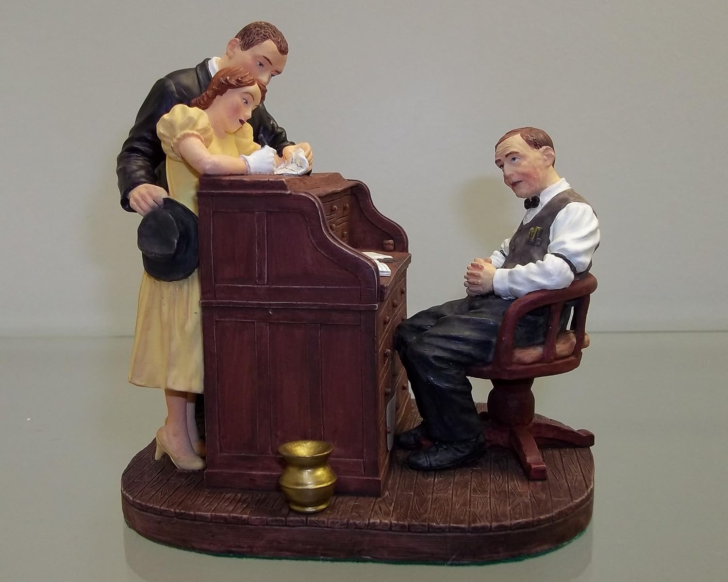 Amazon.com: Norman Rockwell "The Marriage License"-6" tall figurine ...