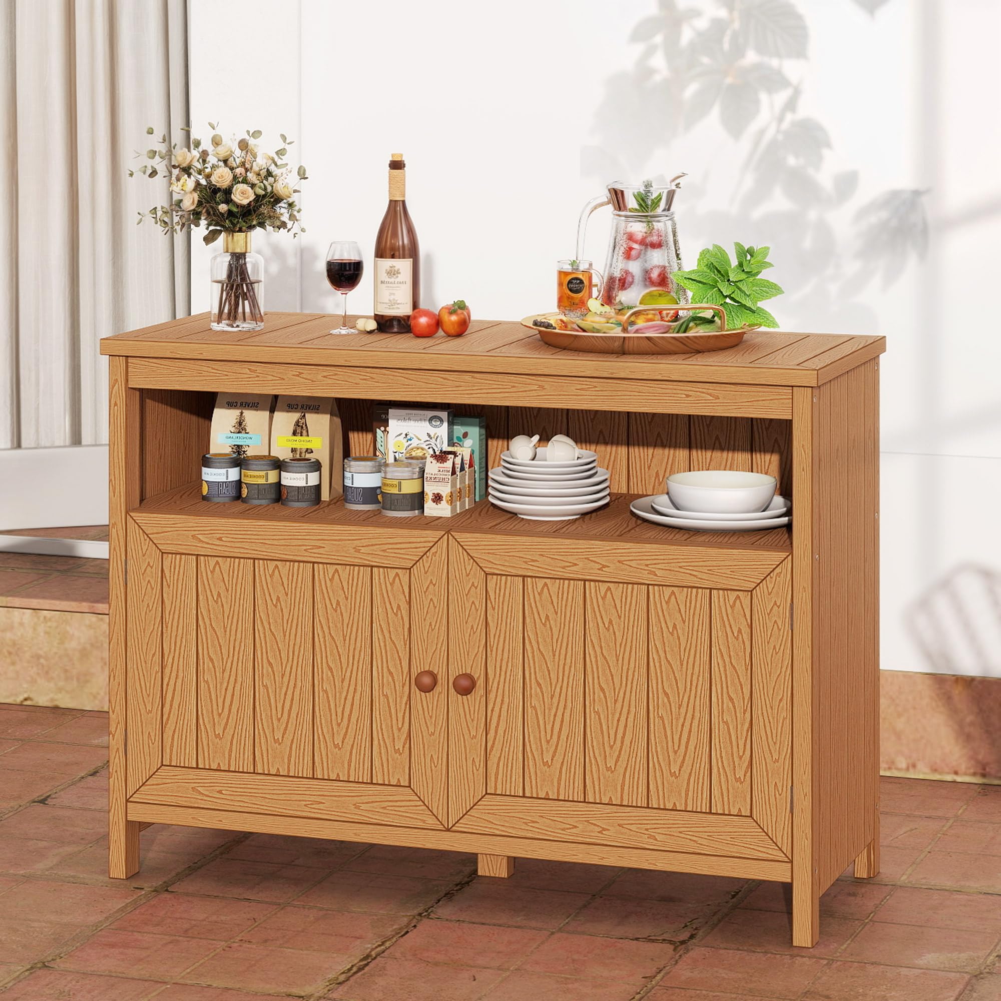 Amazon.com : YITAHOME Outdoor Storage Cabinet, HIPS Weatherproof ...