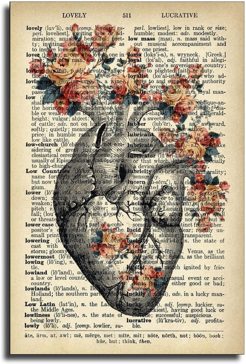 Amazon.com: Anatomical Heart, Human Heart Art, Cardiology Gift ...
