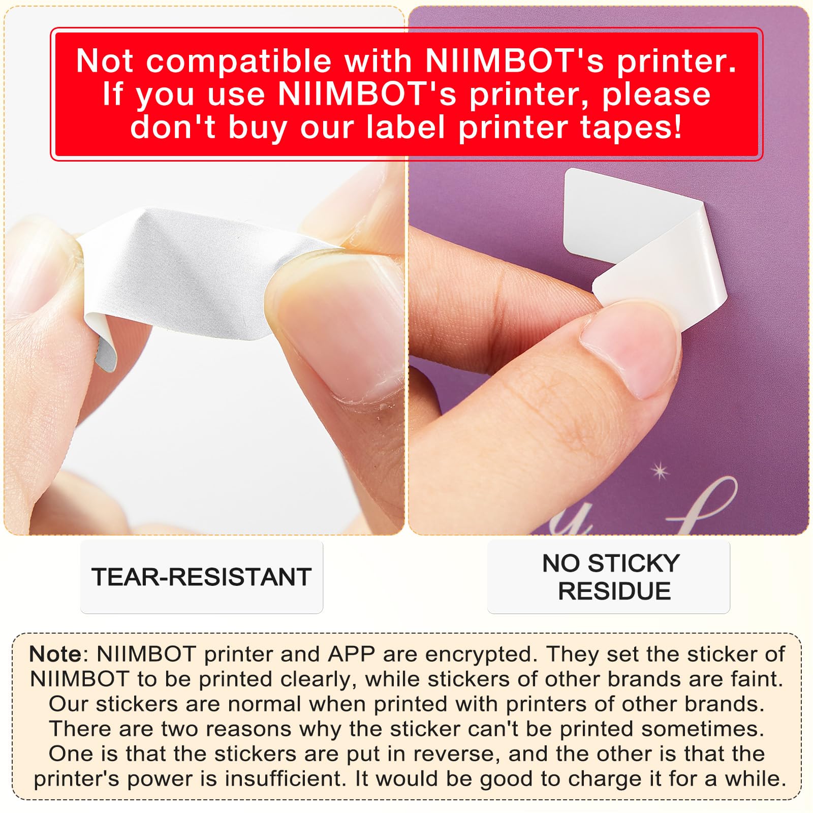 Snapklik.com : Gersoniel 1600 Pcs Label Tapes 12 X 40 Mm Laminated ...