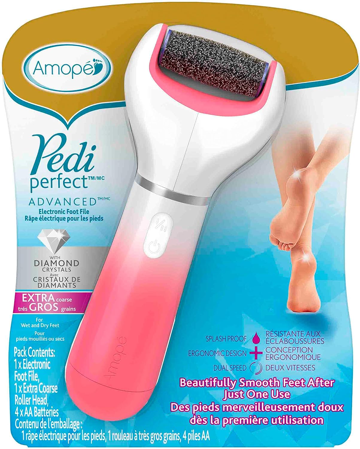 Amazon.com: Amope Pedi Perfect Electronic Foot File, Dual-Speed Callus ...
