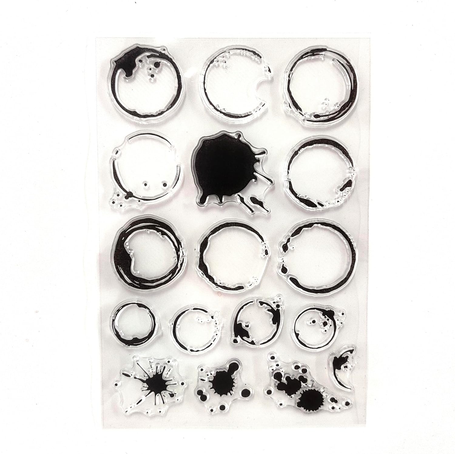 Amazon.com: NZJ Tea Stains Clear Stamp Coffee Stains Background ...