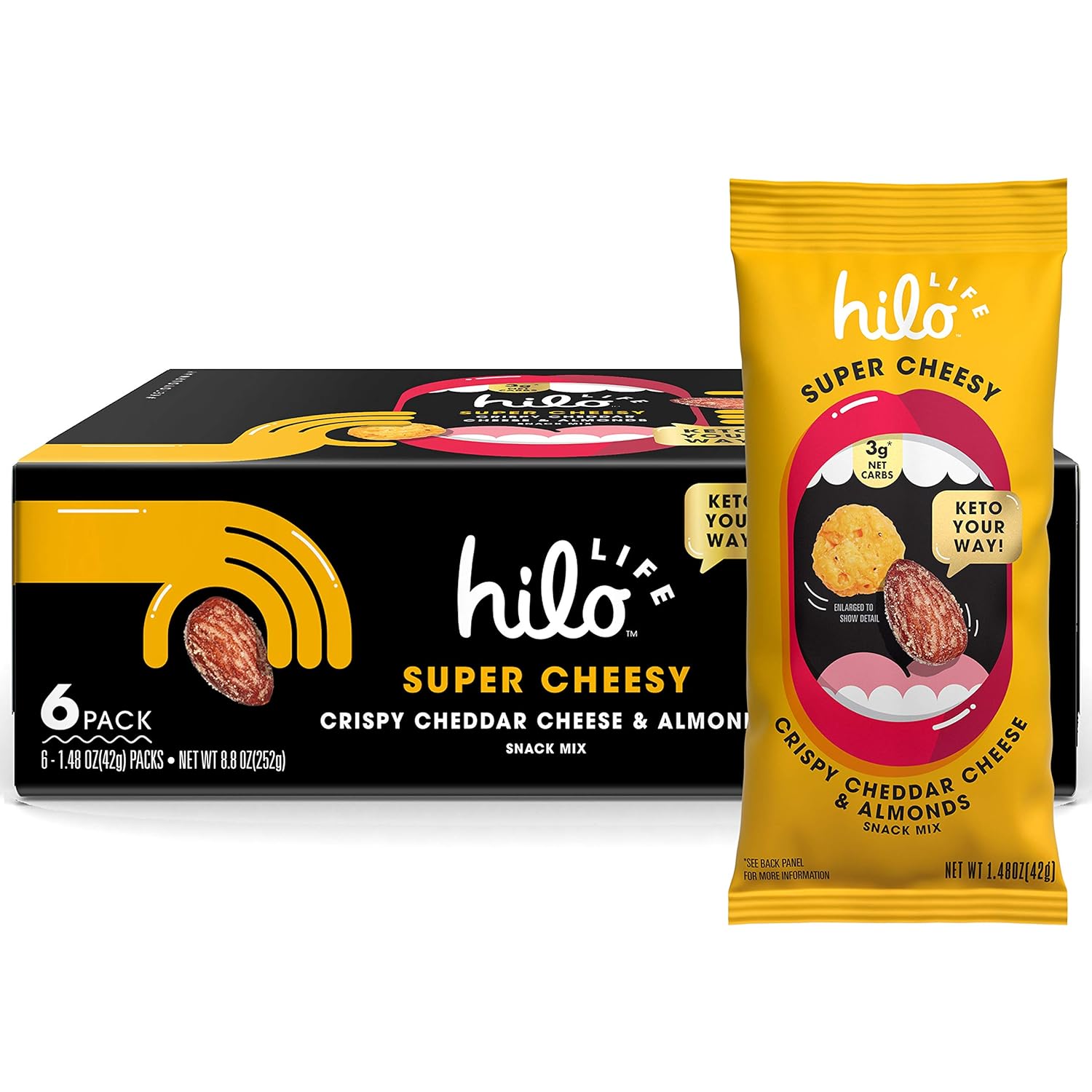Amazon.com: Hilo Life Keto Friendly Low Carb Crispy Cheddar Cheese ...