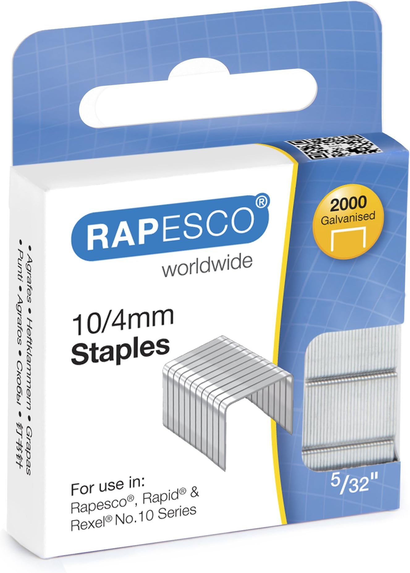 Rapid Number No. 10 (Fit Rexel Stapler) Staples x 1000 in Box 4mm x 9mm ...
