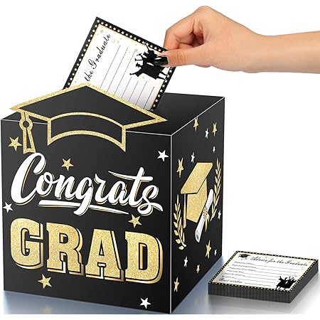 Amazon.com: Graduation Card Box Holder, Congrats Grad Foldable ...