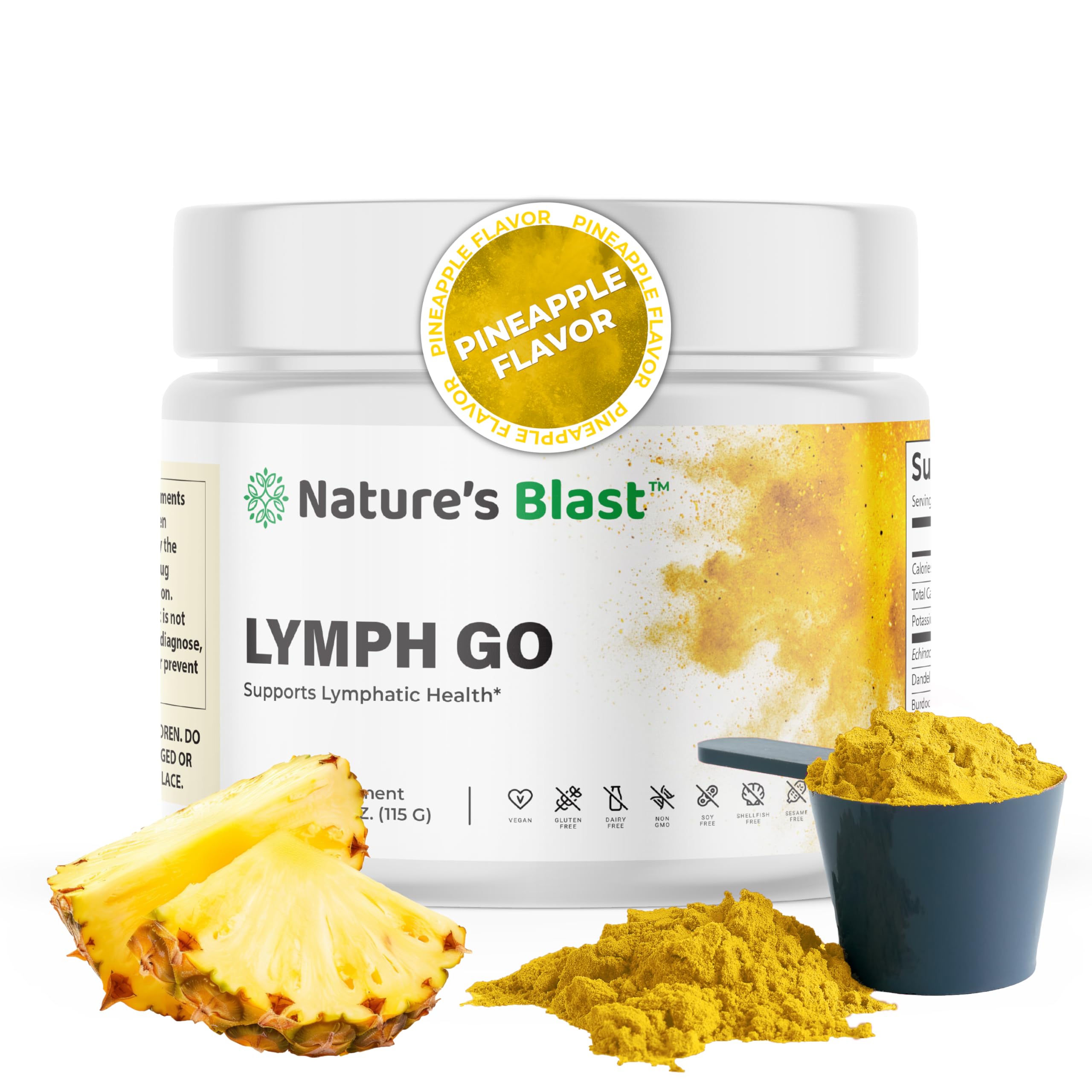 Amazon.com: NATURES BLAST Lymph Go - Pineapple Lymphatic Support ...
