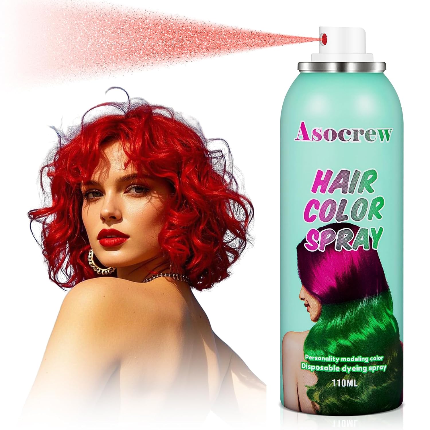 Amazon.com : Red Hair Spray,Root Touch Up Hair Color Dye,Temporary Hair ...