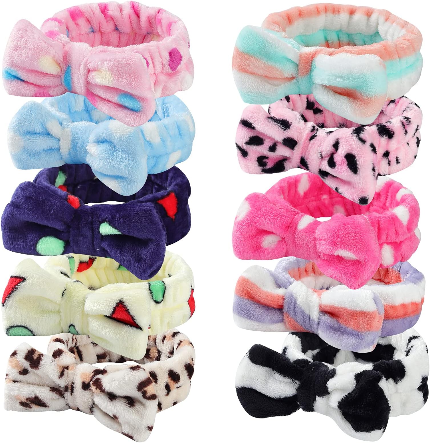 Amazon.com : Skincare Headband, 9 Pcs Spa Headband for Washing Face ...