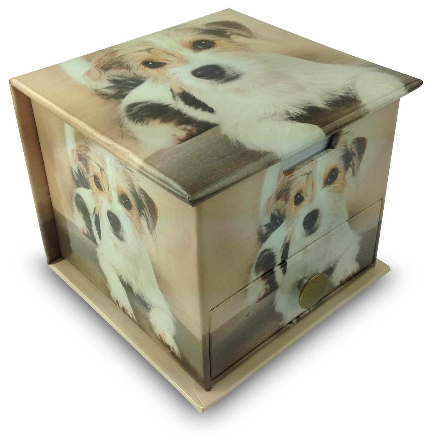 Dogs and Puppies Memo Cube Notepad with Drawer: unknown author ...