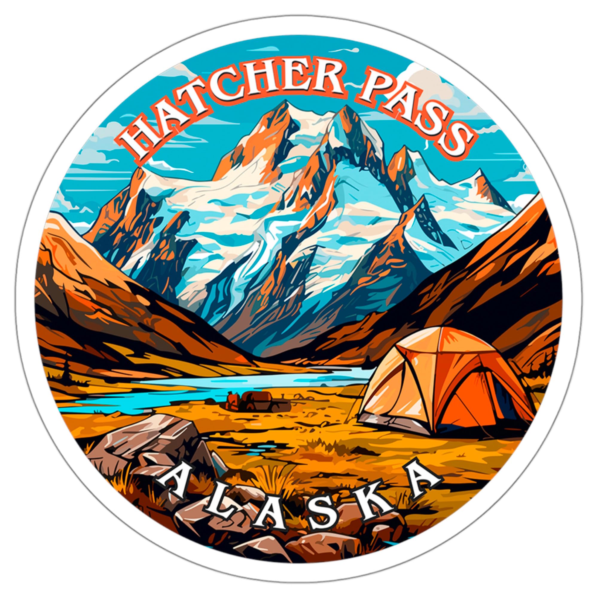 Amazon.com: Hatcher Pass Alaska Sticker Travel Weatherproof Souvenir ...