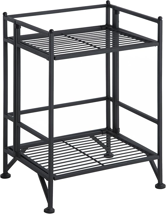 Amazon.com: Convenience Concepts Xtra Storage 2 Tier Folding Metal ...