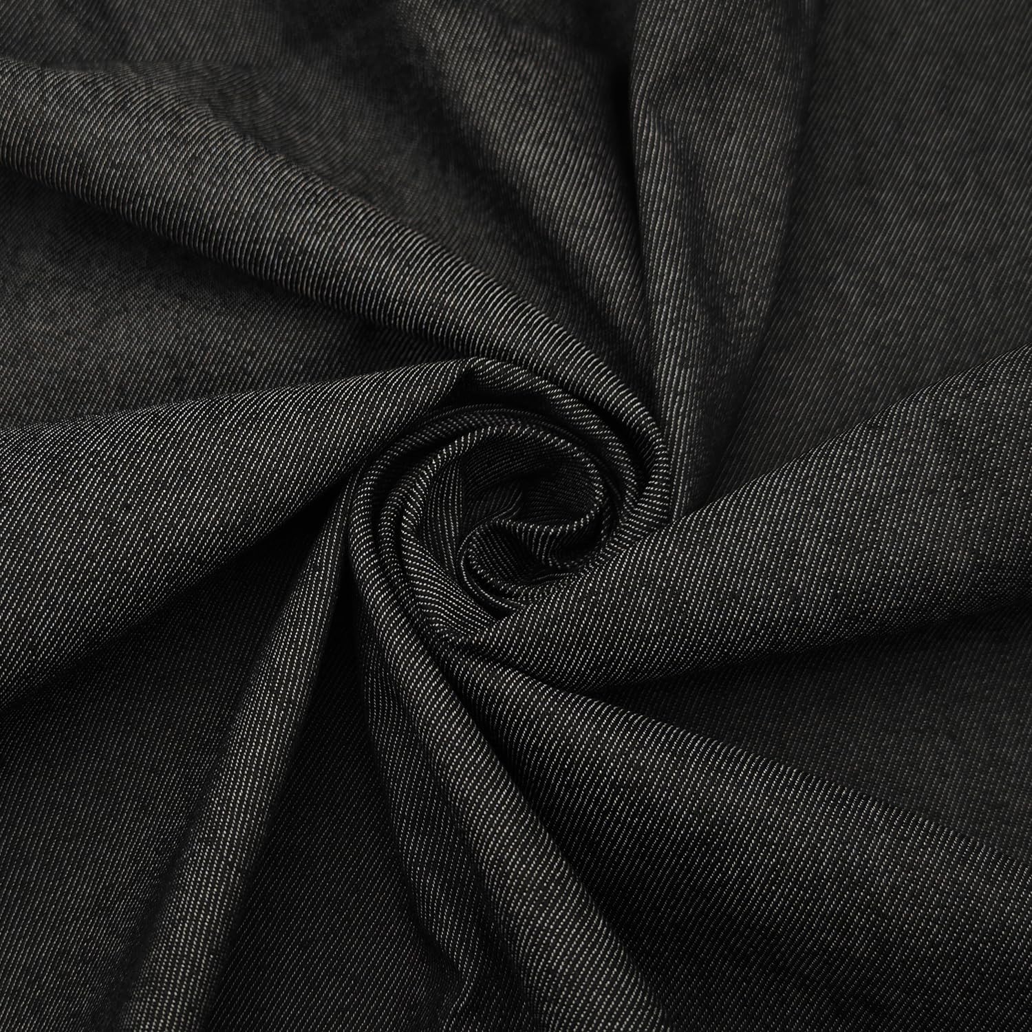 Amazon.com: 1 Yard 8 oz Black Denim Fabric for Sewing, Crafting Stylish ...