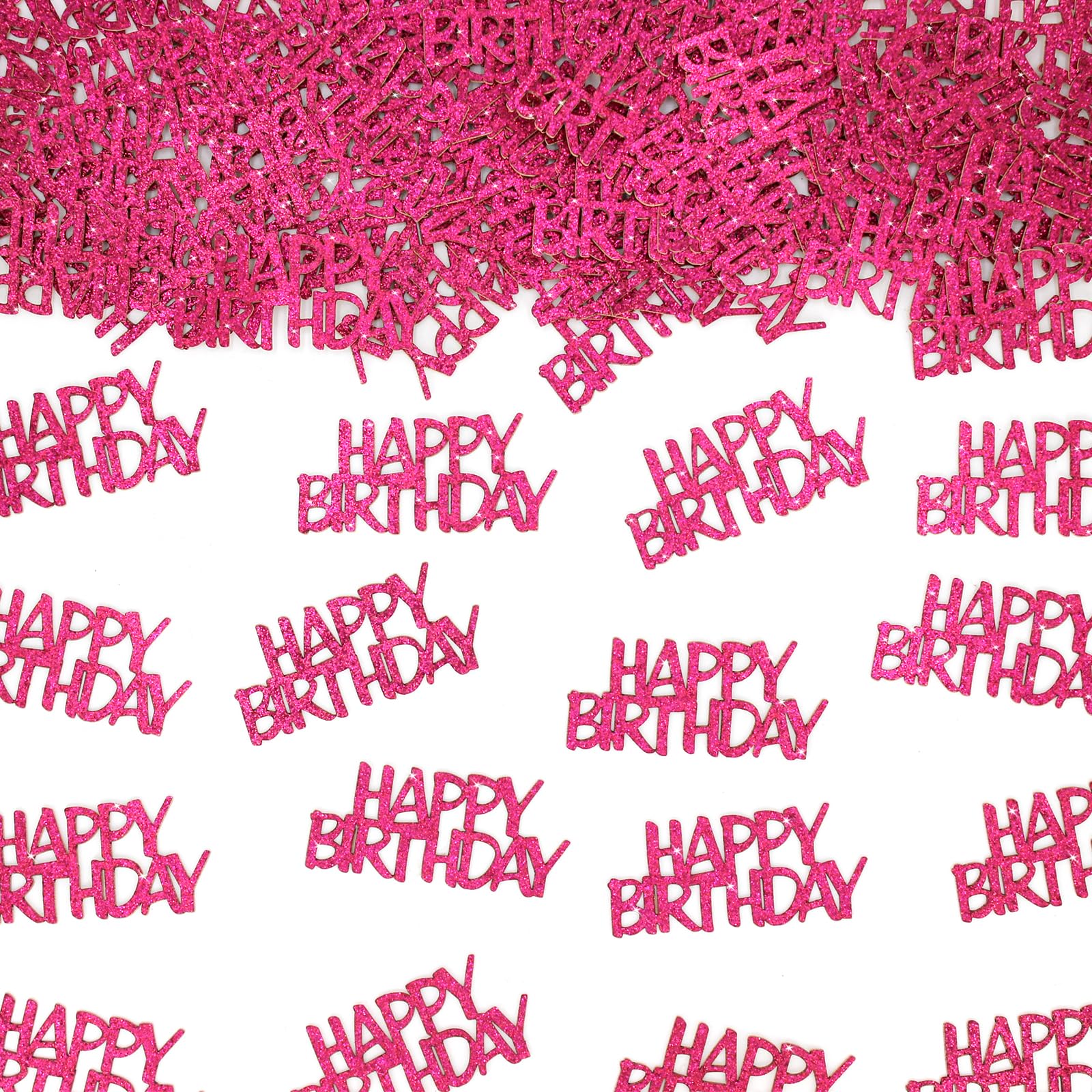 Amazon.com: Vofrise Hot Pink Happy Birthday Confetti Girl Birthday ...