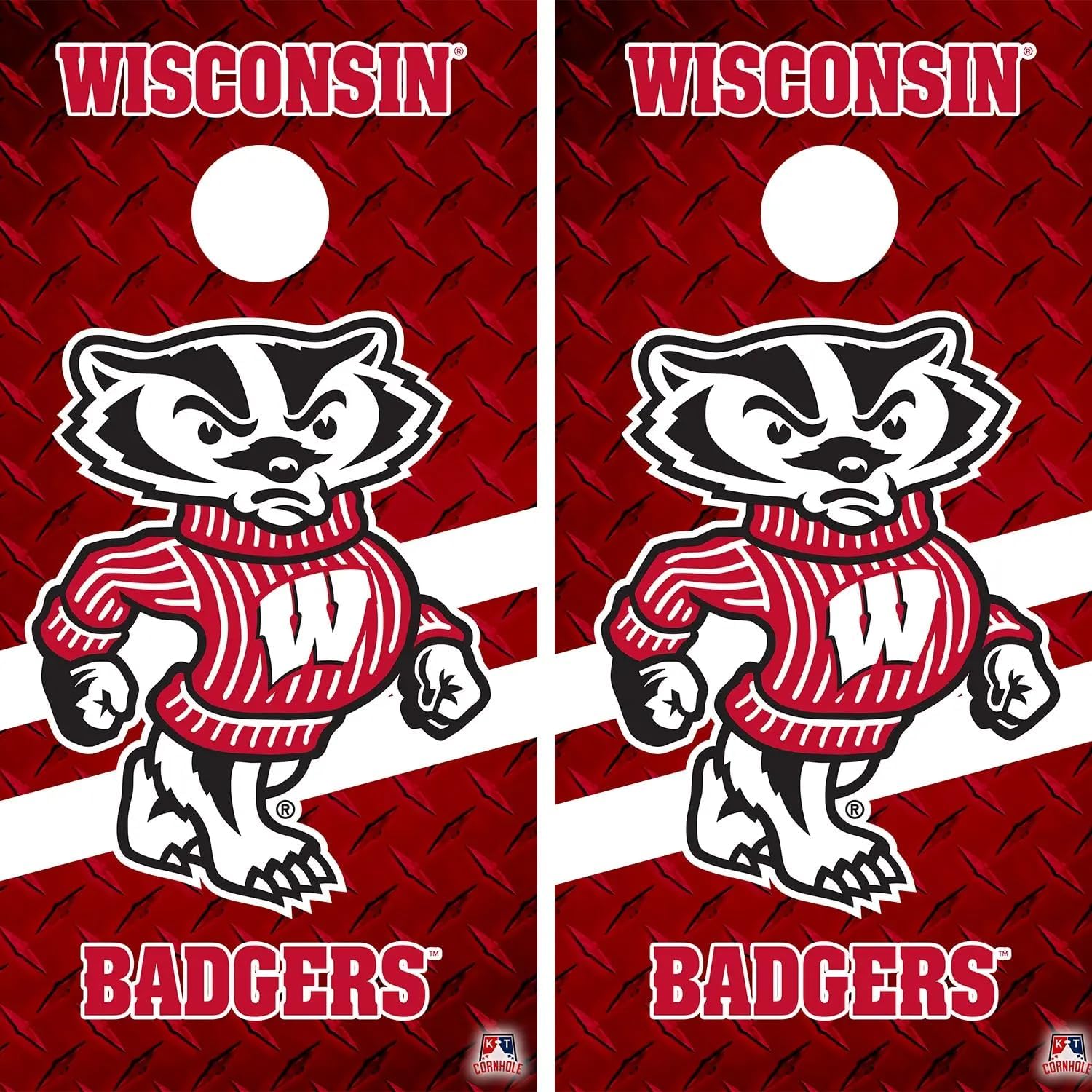 Amazon.com: Wisconsin Badgers NCAA Vinyl Sticker Decal 9"x12" Cornhole ...