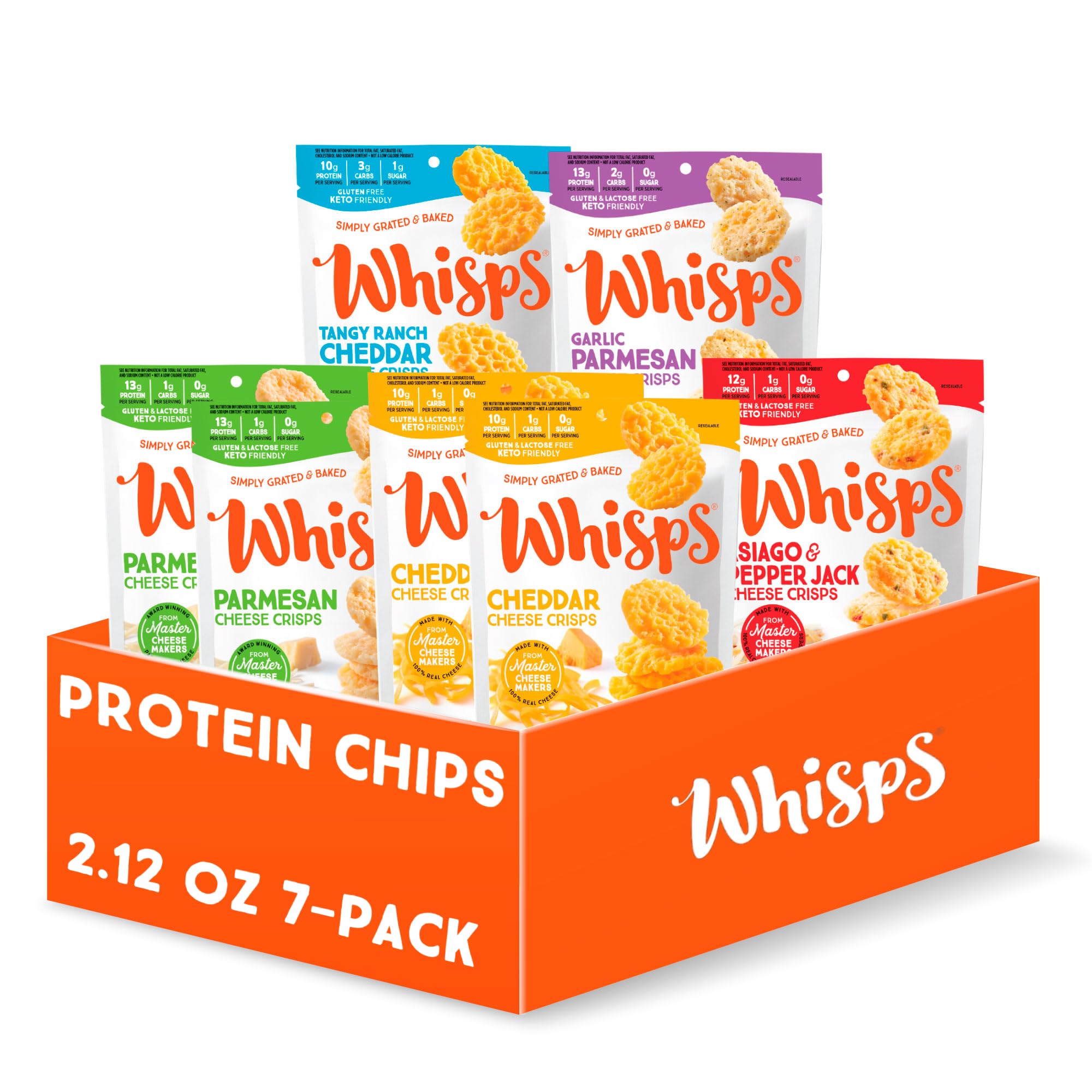Whisps Cheese Crisps Variety Pack Protein Chips Healthy Snacks Protein ...