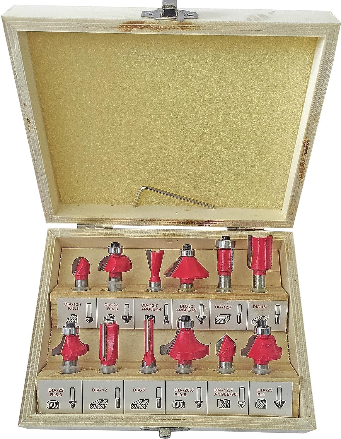 Inditrust New Unique Quality 8mm router bit set of 12pcs Rotary Bit Set ...