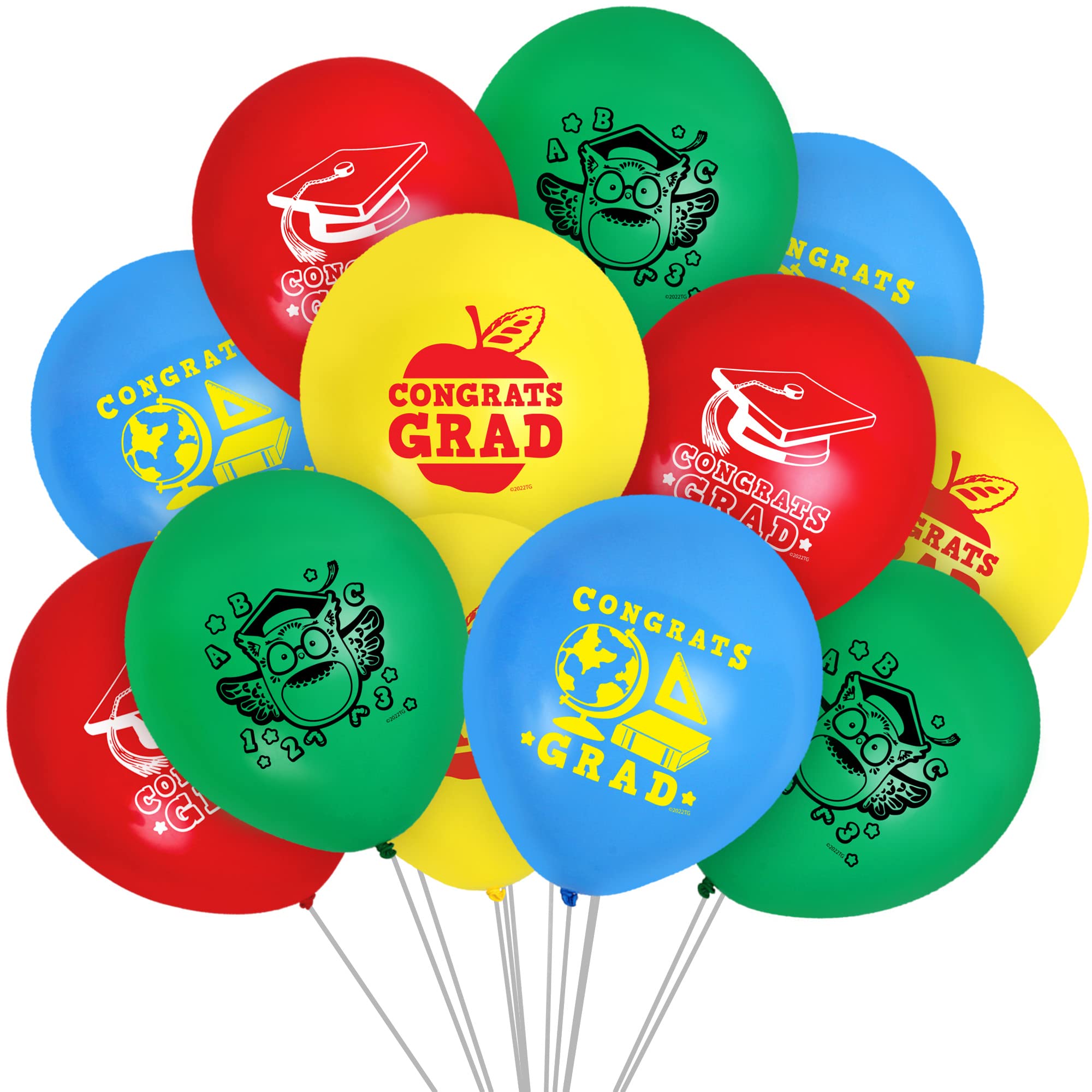 Amazon.com: Treasures Gifted Kindergarten Graduation Balloons 12 Pack ...
