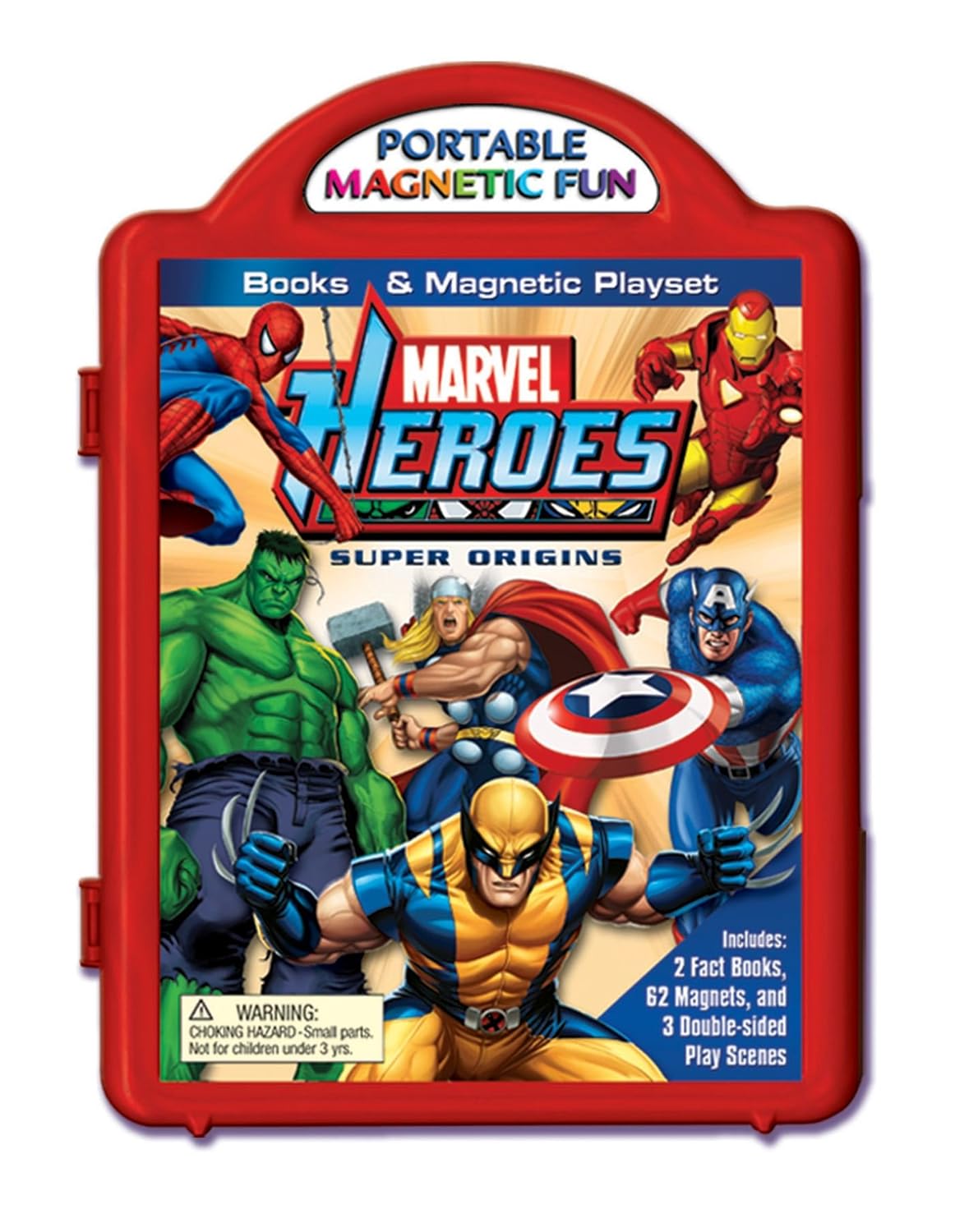 Amazon.com: Marvel Heroes Super Origins Books & Magnetic Playset ...