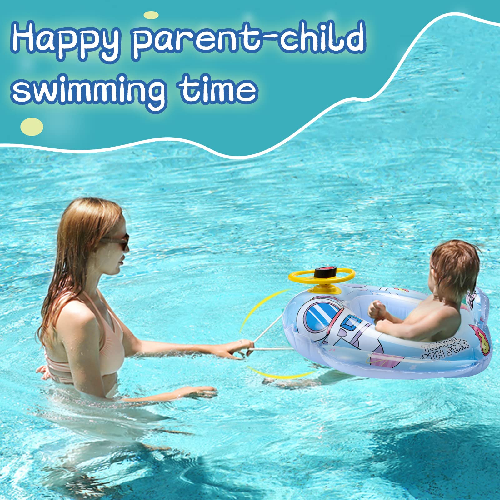 Snapklik.com : Baby Floats For Pool, Swimming Float Baby Inflatable Floater