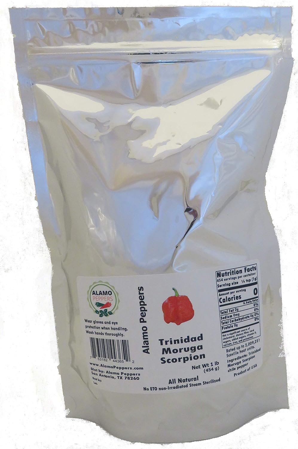 Amazon.com : Alamo Peppers Trinidad Moruga Scorpion Powder 1 Pound (lb ...
