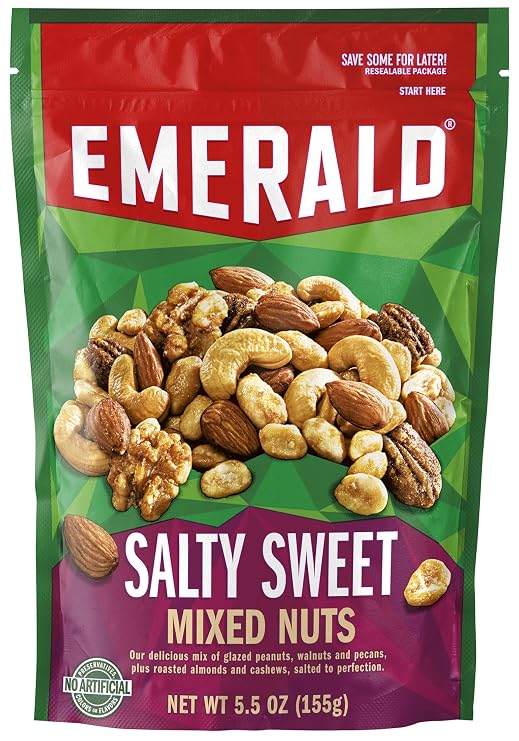 Amazon.com : Emerald Nuts Salty Sweet Mixed Nuts (1-Pack), Features ...