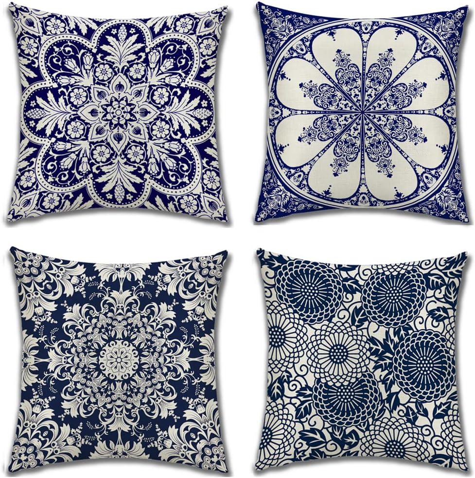 Amazon.com: Allnew Jia Decorative Boho Throw Pillow Covers 18x18 Set of ...