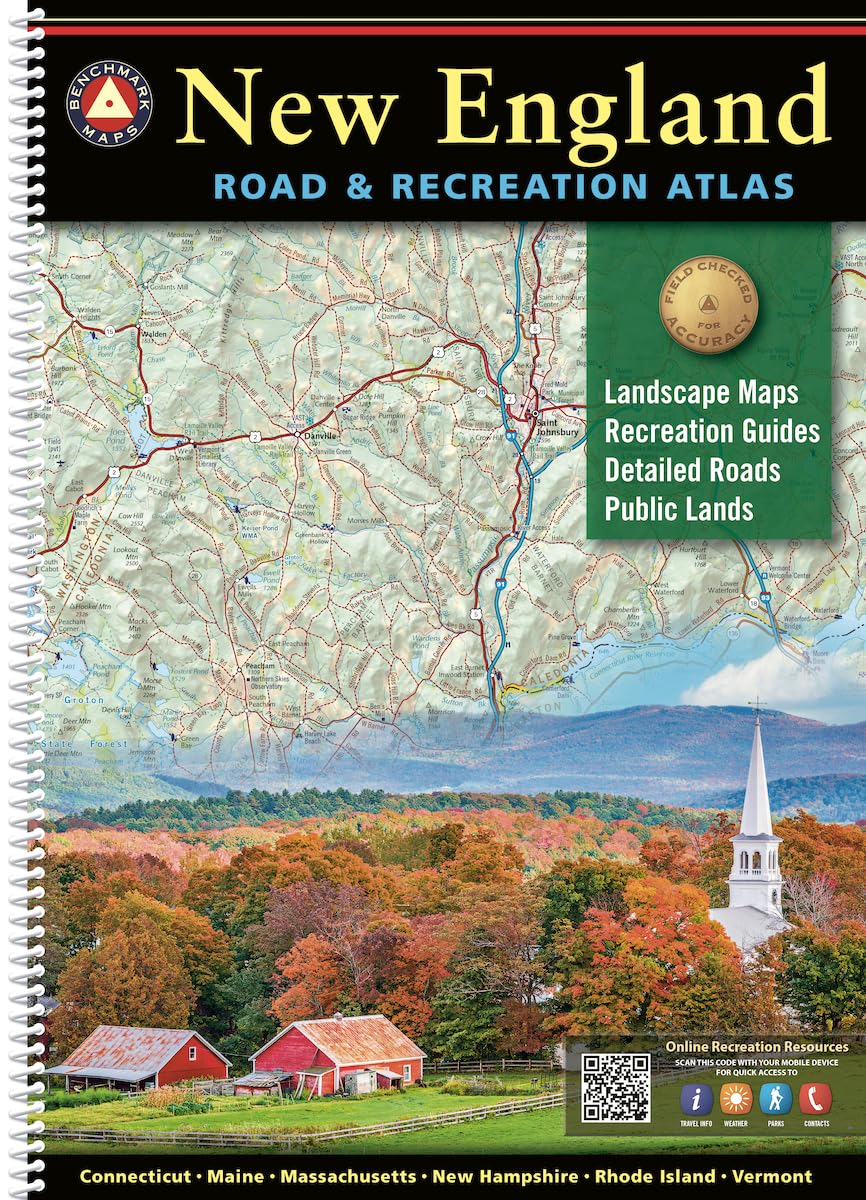 New England Road and Recreation Atlas - 1st Edition, 2025 (Benchmark ...