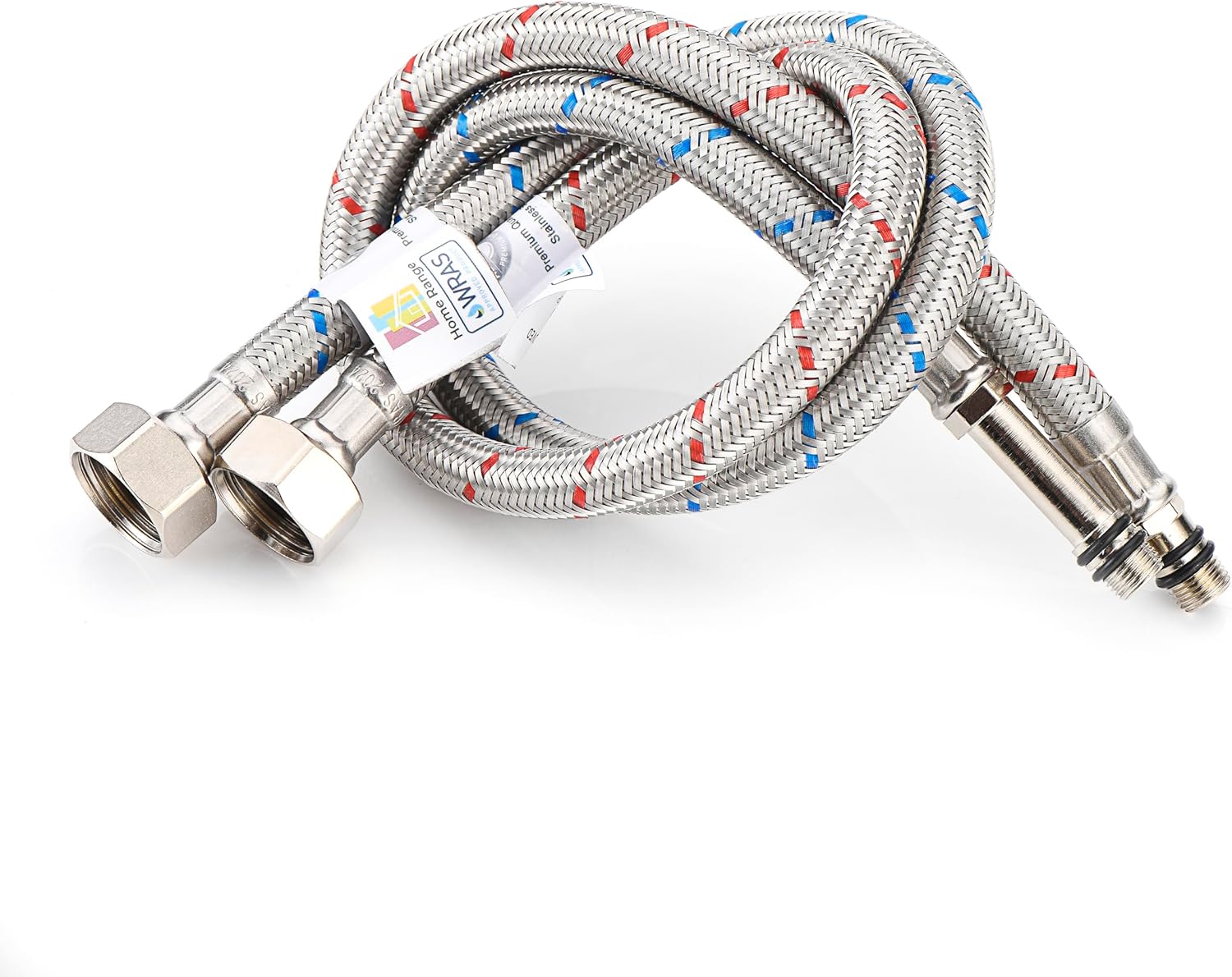 Home Range Flexible Tap Connector Pair M10 x 1/2" BSP | 500mm Braided ...