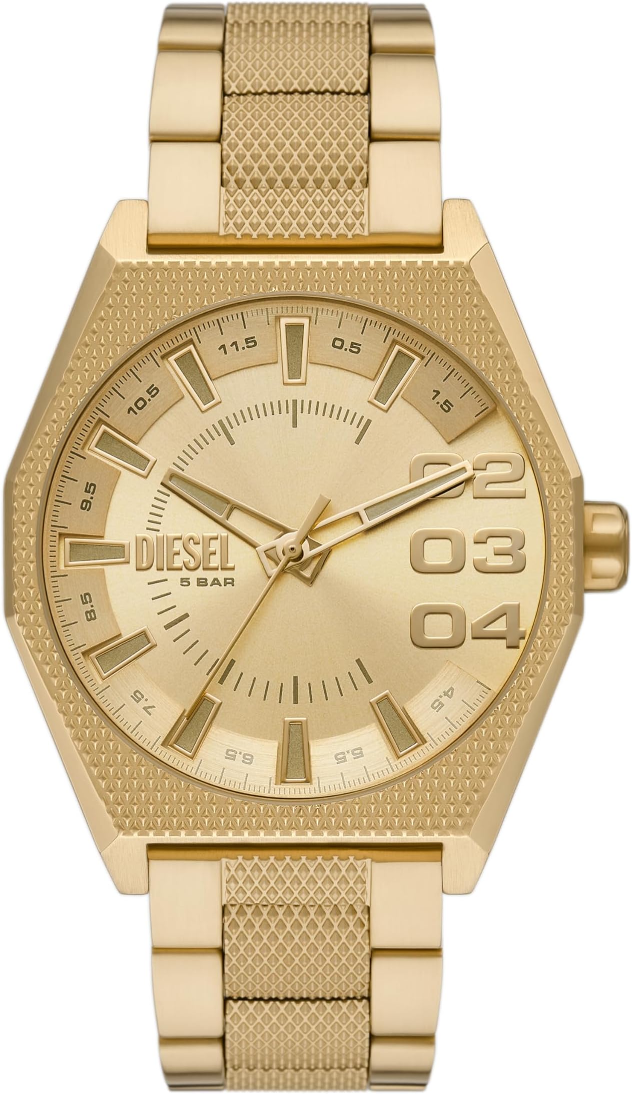 Diesel Stainless Steel Analog Gold Dial Men's Watch-Dz2173, Band_Gold ...